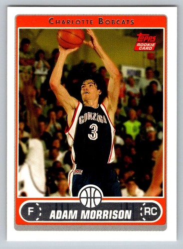 2006 Topps Basketball Adam Morrison Charlotte Bobcats Rookie Card #216 ...