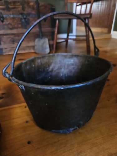 Colonial Era Antique Copper Hammered Bucket Ash Cooking Pot 1700s | eBay