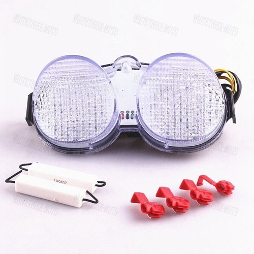 LED Integrated Turn Signal Tail Light FOR Yamaha YZF R6 2001 2002 Clear ...