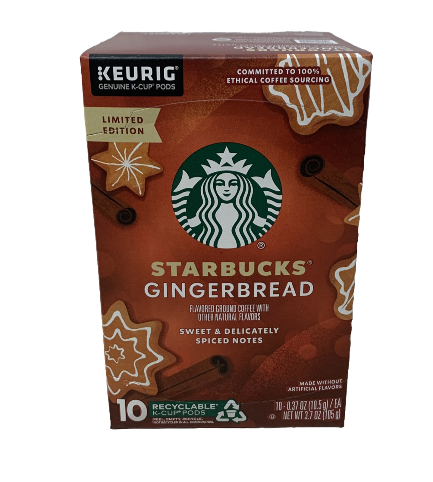 Starbucks K-Cup Coffee Pods—Gingerbread Flavored 10 Count (Pack of 1 ...