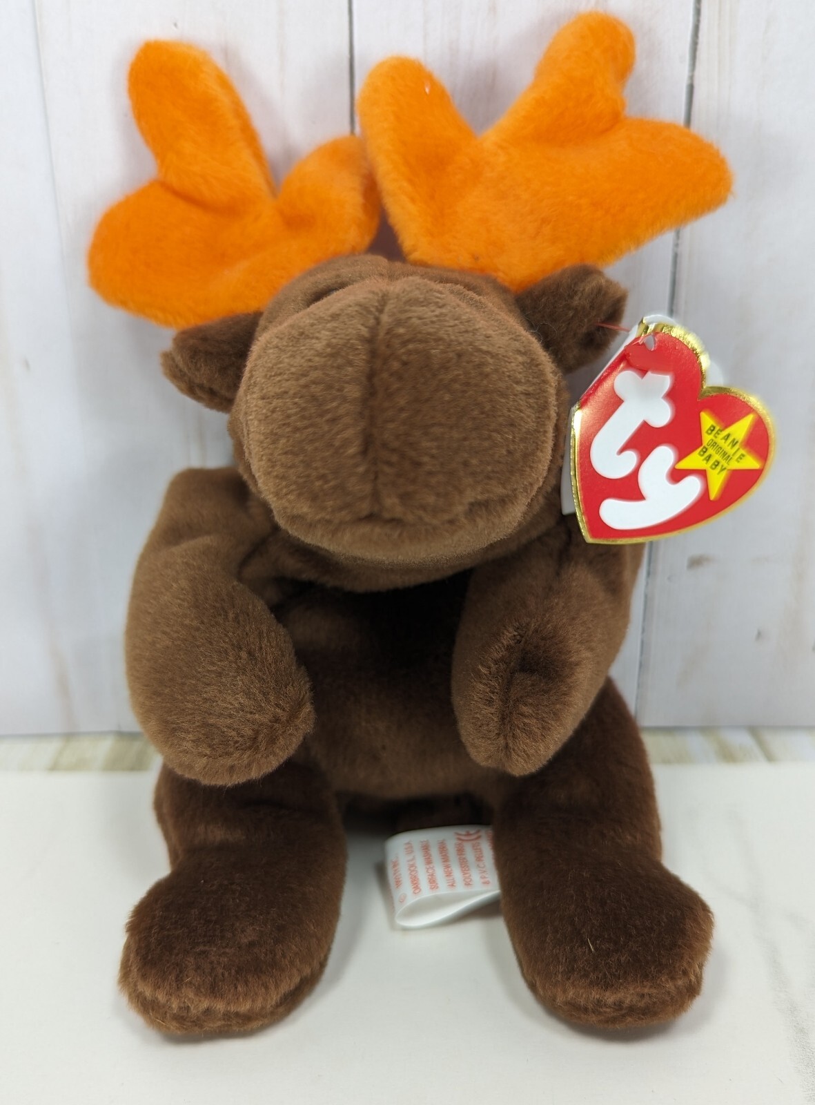 1993 Retired Chocolate the Moose TY Original Beanie Baby PVC Pellets 4 ...