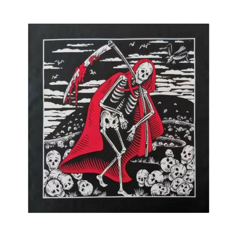 21 Head Wrap Rapper Head Scarf Hair Bandana Smooth Turbans Skeleton ...