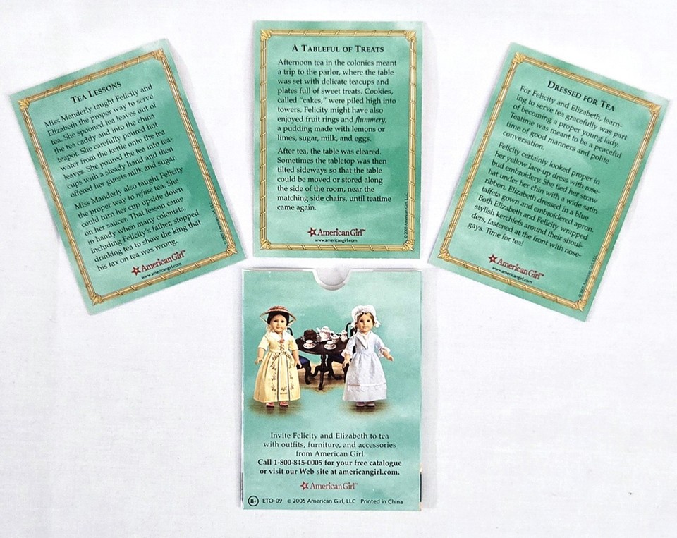 American Girl Doll Clothing 2005 Felicity's Tea Lesson Outfit VINTAGE ...