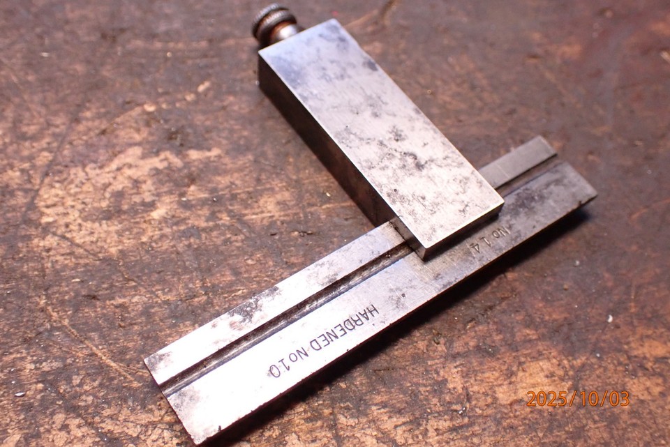 VINTAGE STARRETT ADJUSTABLE DIE MAKER MACHINIST SQUARE ROUGH CONDITION ...