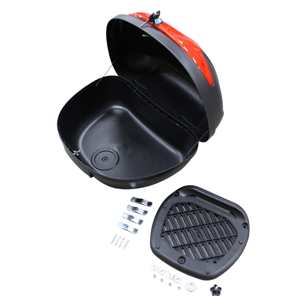 52L UNIVERSAL TOP BOX HELMET LUGAGGE STORAGE BACK BOX FITS 2 HELMETS ...