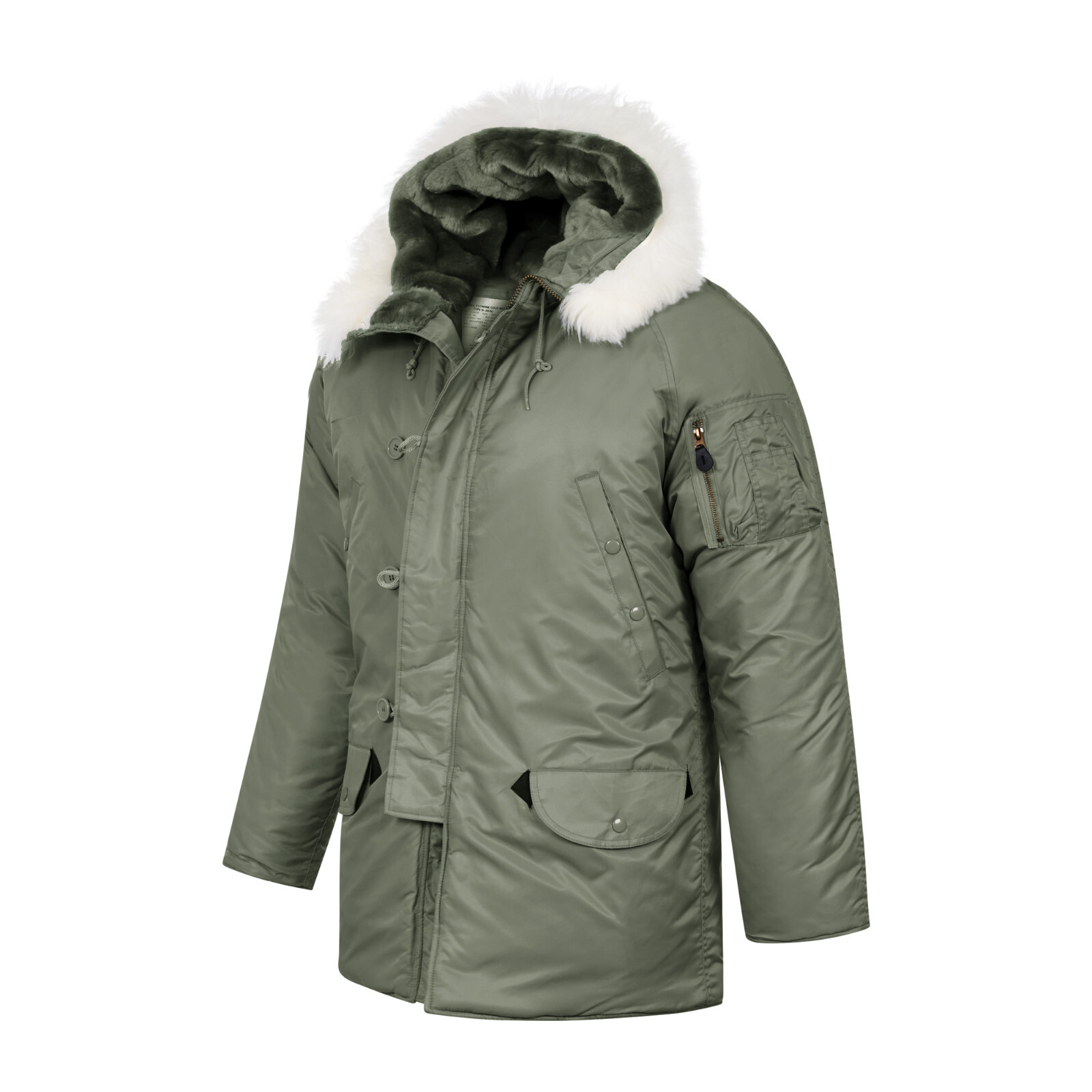 Army Parka N3B Military Style Insulated Padded Snorkel Hooded Winter ...