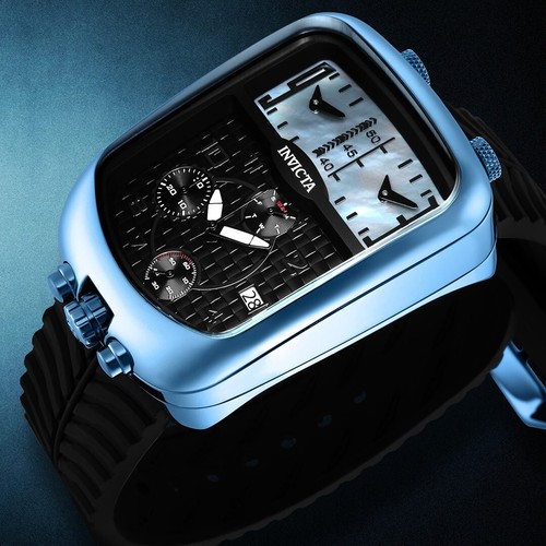 INVICTA Tonneau Chronozone Mens S1 Dakar Quartz Chronograph Triple Time ...