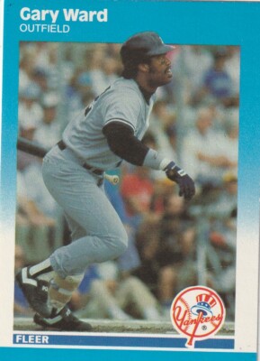 FREE SHIPPING-MINT-1987 Fleer Update Gary Ward #U-122 YANKEES PLUS ...