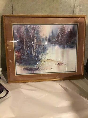 Large Pat Denman Frame Wall Art (Trans Design) 33” x 27” In Excellent ...