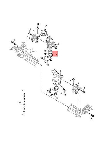 Genuine AUDI VW A4 Avant S4 quattro Engine Support Bearing Right ...