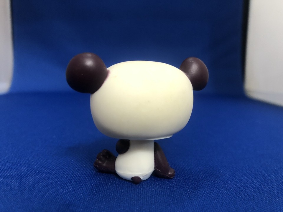 Littlest Pet Shop LPS #414 Panda Bear White Brown Pink Dot Eyes ...