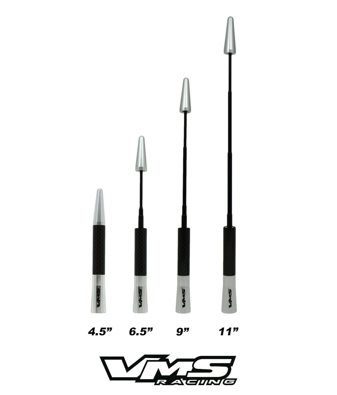 SILVER CARBON FIBER RETRACTABLE 5" SHORT ANTENNA FOR FORD F150 SVT ...