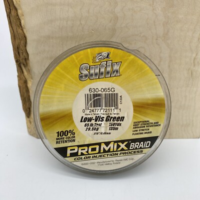 Sufix ProMix Braid - Lo-Vis Green - 65 lb Test - 150 yards Braided ...