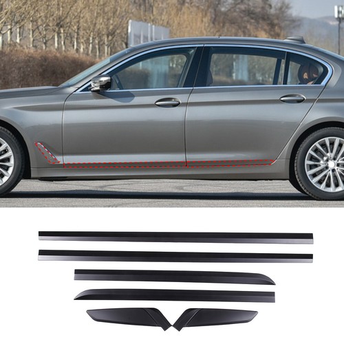 Matte Black Car Door Body Strip Side Molding Kit Trim For BMW 5 Series ...