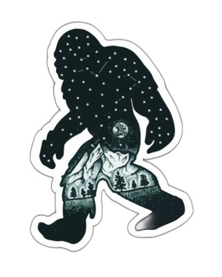Bigfoot Night Forest Sticker | eBay