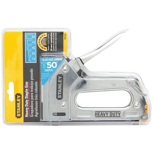 Stanley TR110 Heavy Duty Steel Staple Gun, Squeeze Trigger uses TRA700 ...