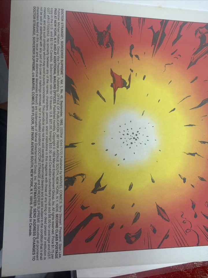 Marvel Dr Strange Sorcerer Supreme #45 Comic Book September 1992 | eBay UK