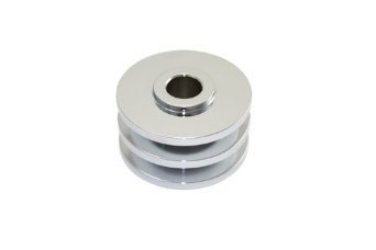 Chrome Plated Alternator Pulley Double Groove steel 2 v belt groove two ...