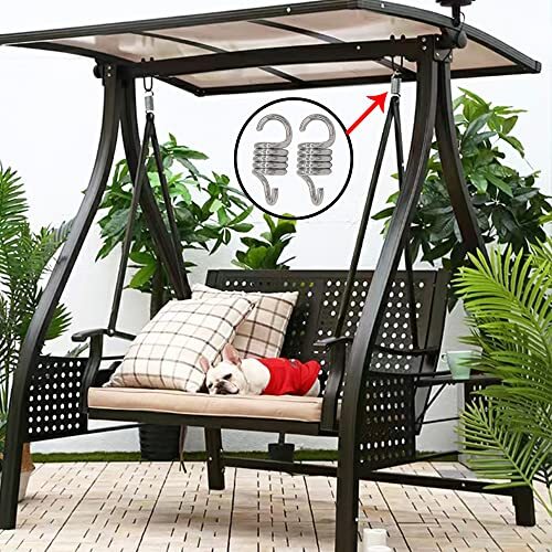 2PCS Porch Swing Springs Hammock-Chair Spring,1500Lbs Suspension ...