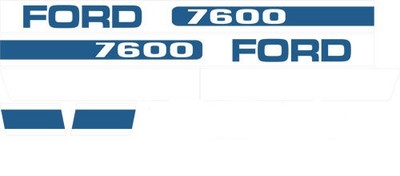Ford 7600 Tractor Decal Set | eBay