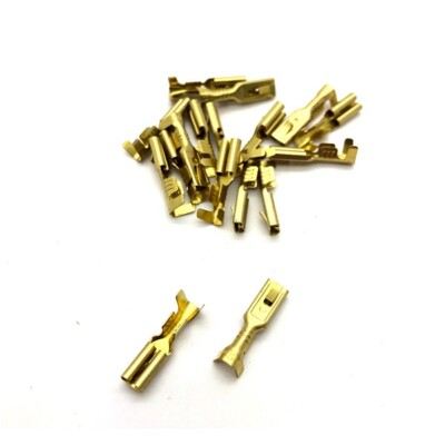 2.8mm Brass Female Spade Connector Terminal with Locking Tab - Durite 0 ...