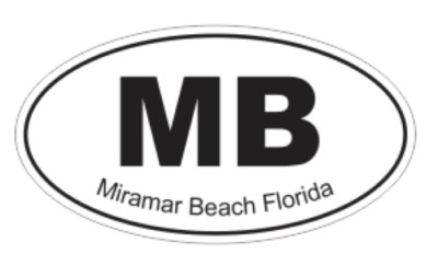 Miramar Beach Florida Oval Bumper Sticker or Helmet Sticker D7183 | eBay