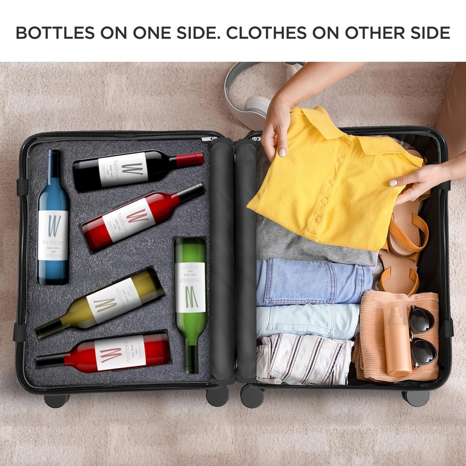Wine Suitcase 12 Bottle Luggage Travel Case w/ TSA Approved Lock | eBay
