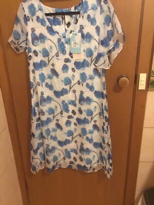 Blue Illusion silk dress | eBay Australia