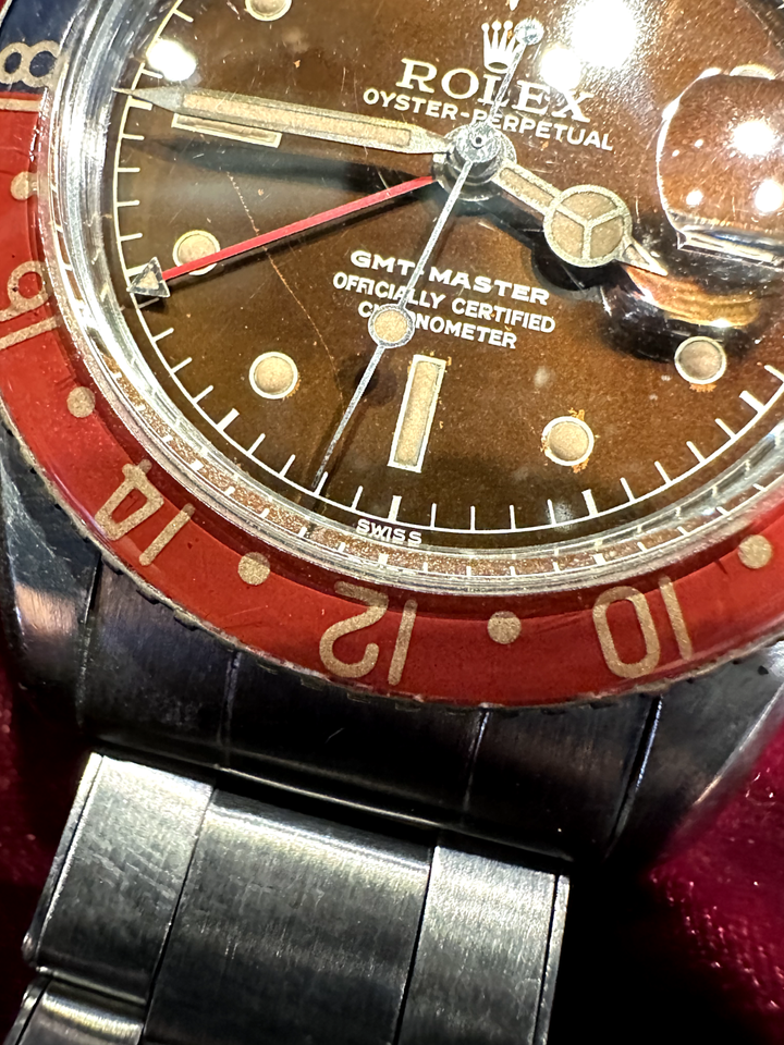 Rare Orig 1959 Rolex Ref 6542 Steel GMT Master Watch Tropical Dial ...