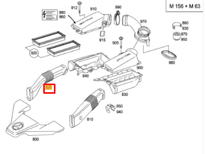 MERCEDES-BENZ E W211 Right Air Intake Hose Tube A1560940682 NO 🇺🇸 ...