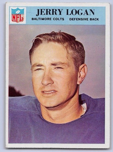 1966 JERRY LOGAN - Philadelphia Football Card - # 17 - BALTIMORE COLTS ...