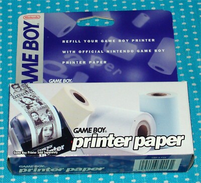 Vtg 90s Nintendo Game Boy Printer Paper 2 Rolls Original Box | eBay