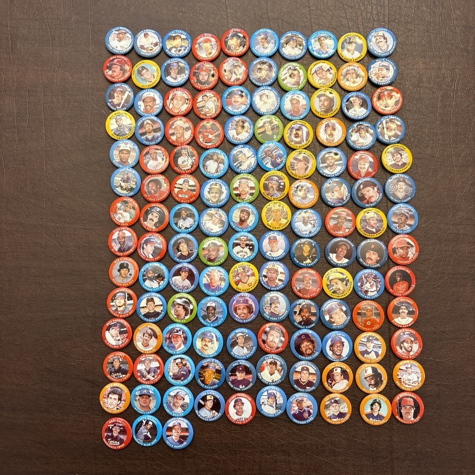 1984 Fun Foods MLBPA Baseball Button Pins Complete Set of 133 MLB Pins ...