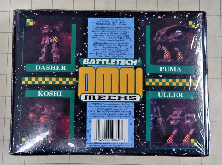 Ral Partha Battletech #10-840 LIGHT OMNI MECHS BOXED SET - Sealed | eBay