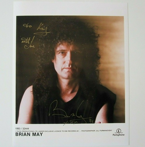 Queen 'Brian May Signed' 1996 Parlophone Promotional Autographed Press ...