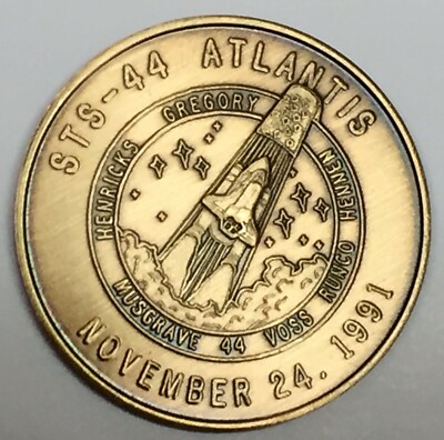 N044 NASA SPACE SHUTTLE COIN / MEDAL, ATLANTIS, STS-44 | eBay