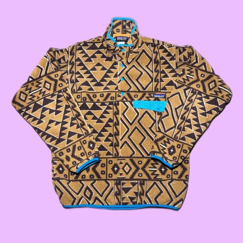 Vintage 2000s Patagonia Synchilla Aztec Geometric All Over Print Fleece ...