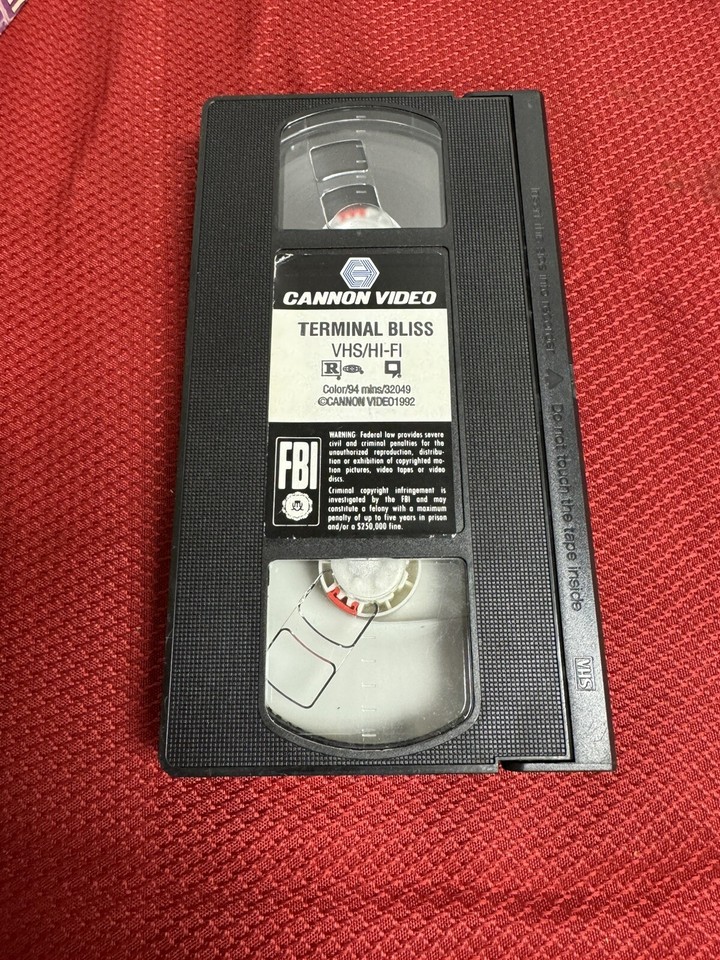 Terminal Bliss (VHS, 1992) Cannon Films Luke Perry HTF Rare 90s Teen ...