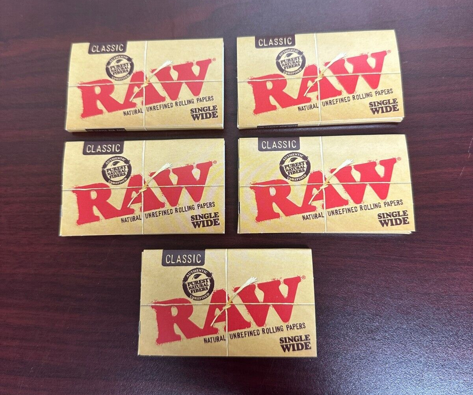 RAW Classic Single Wide~DOUBLE FEED~ 5 Packs~NEW | eBay