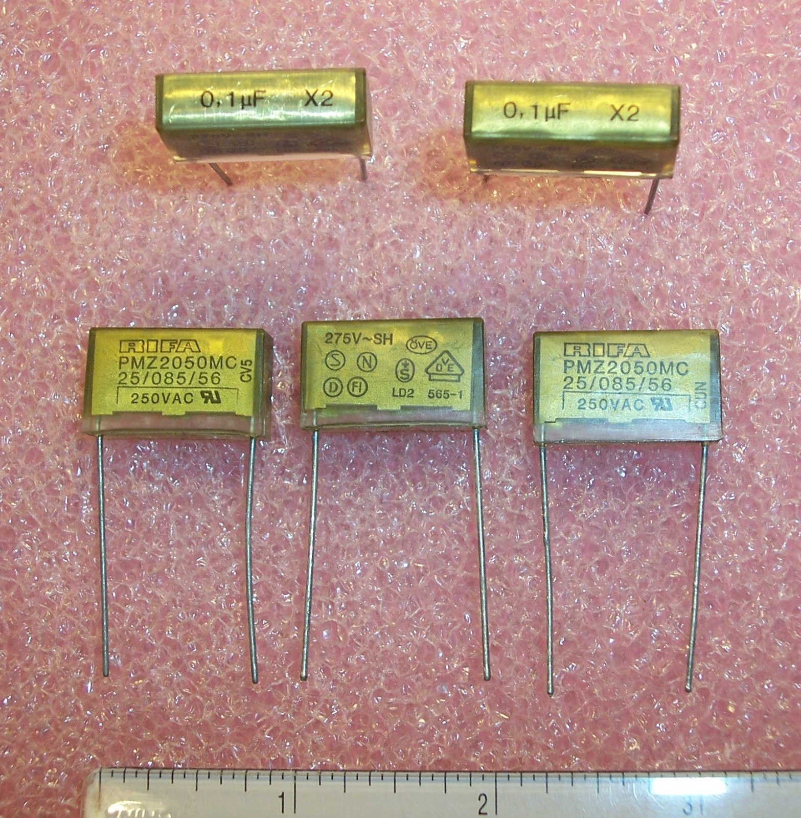 QTY (20) .1uf 275V 250Vac X2 METALLIZED PAPER SUPPRESSION CAPACITOR ...