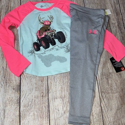 Under Armour Little Girls Deer Quad Long Sleeve Outfit Set NEW Four ...