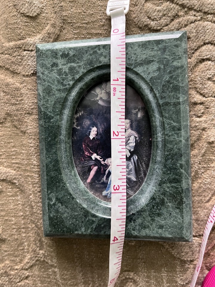 Green Marble Miniature Frame Old Masters Print Family, heavy 3x4" frame ...