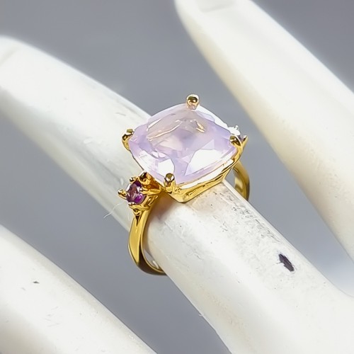 Fine Art 7 ct Natural Lavender Quartz Ring 925 Sterling Silver Size 7 /R419195 | eBay