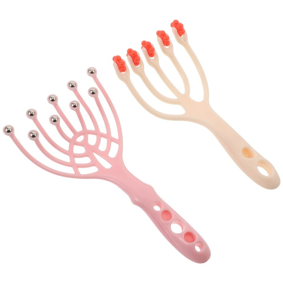 2 Pcs Scalp Scratching Comb Handheld Massage Tool Plastic Claw Massager ...