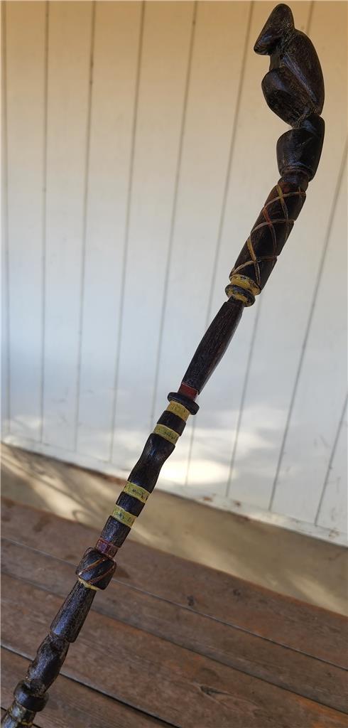 Antique African Hand Carved Hardwood, Folk Art, Paint… - Gem