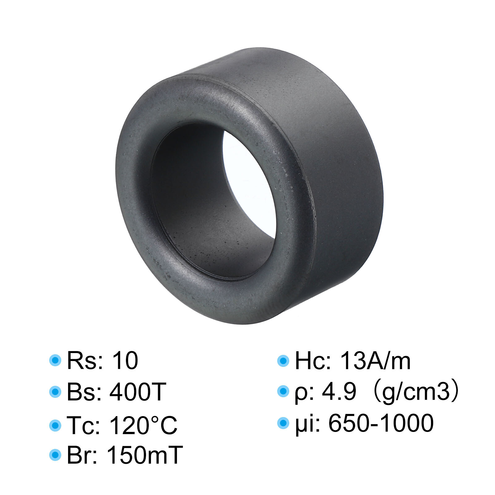 5Pcs Ferrite Toroid Core, Toroid Core 1.2"ODx0.7"IDx0.6"H Ferrite Rings ...