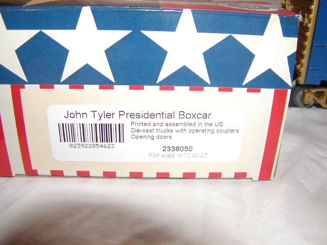 Lionel 2338050 John Tyler Presidential Series Box Car O 027 made in USA ...
