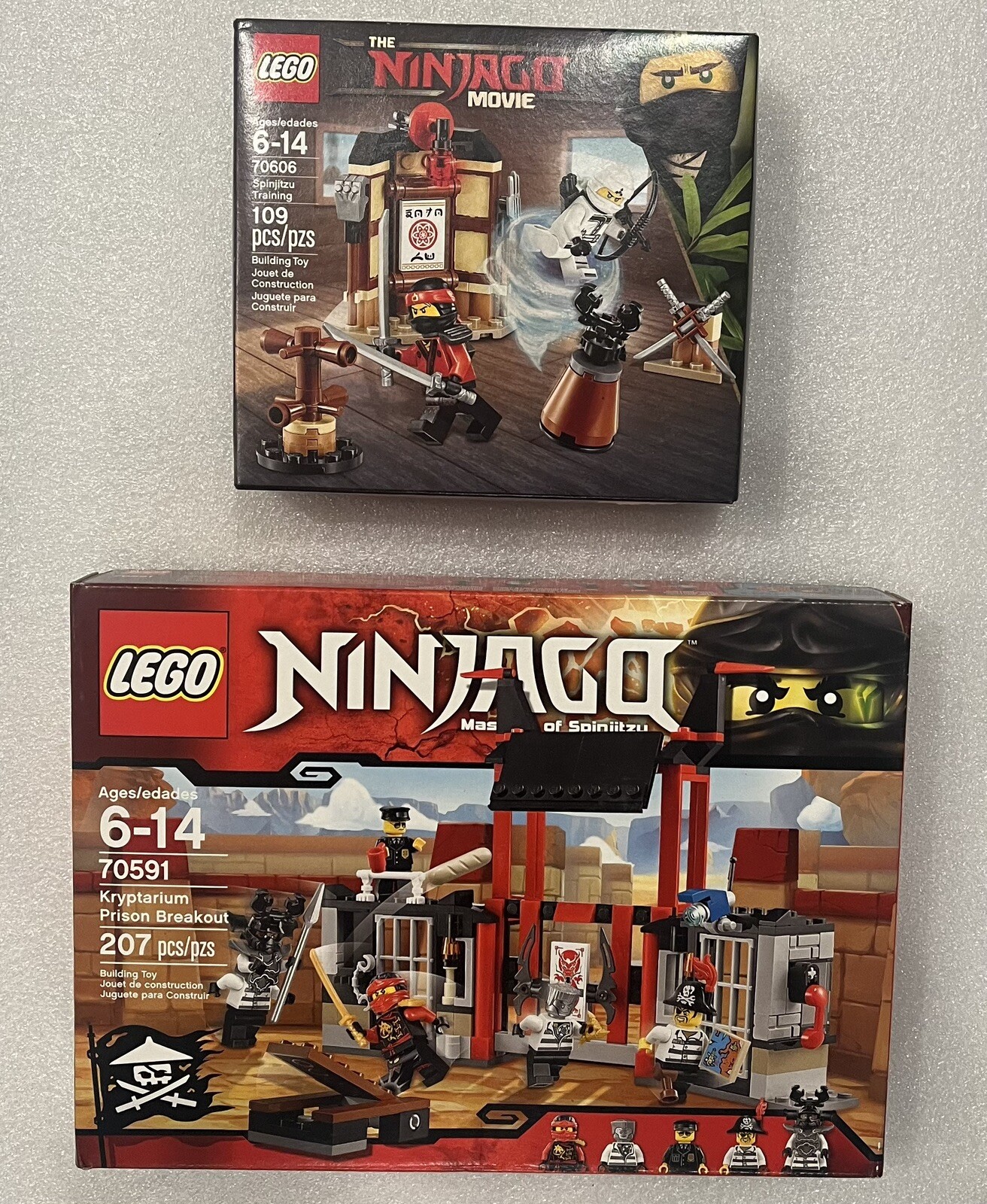 New LEGO NINJAGO 70591 Kryptarium Prison Breakout & 70606 Spinjitsu ...