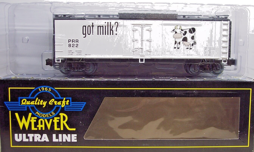 WEAVER O SCALE ULTRA LINE PRR PENNSYLVANIA WOOD SIDE REEFER GOT MILK 3 ...