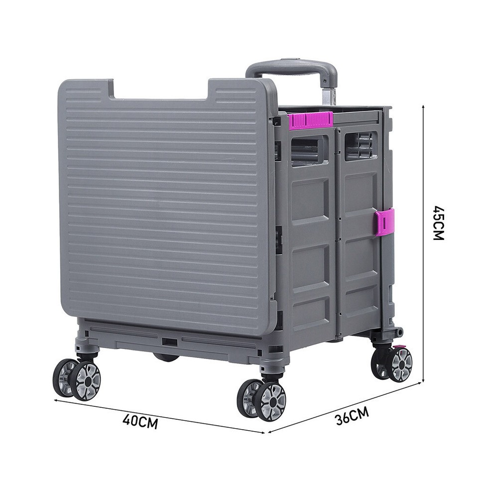 Collapsible Basket Box Folding Shopping Trolley Stair Climbing Crate ...